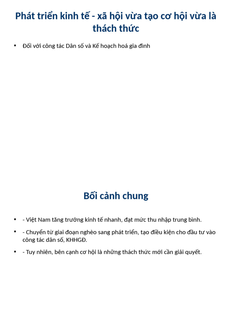 Phat Trien Kinh Te Xa Hoi Dan So KHHGD | PDF