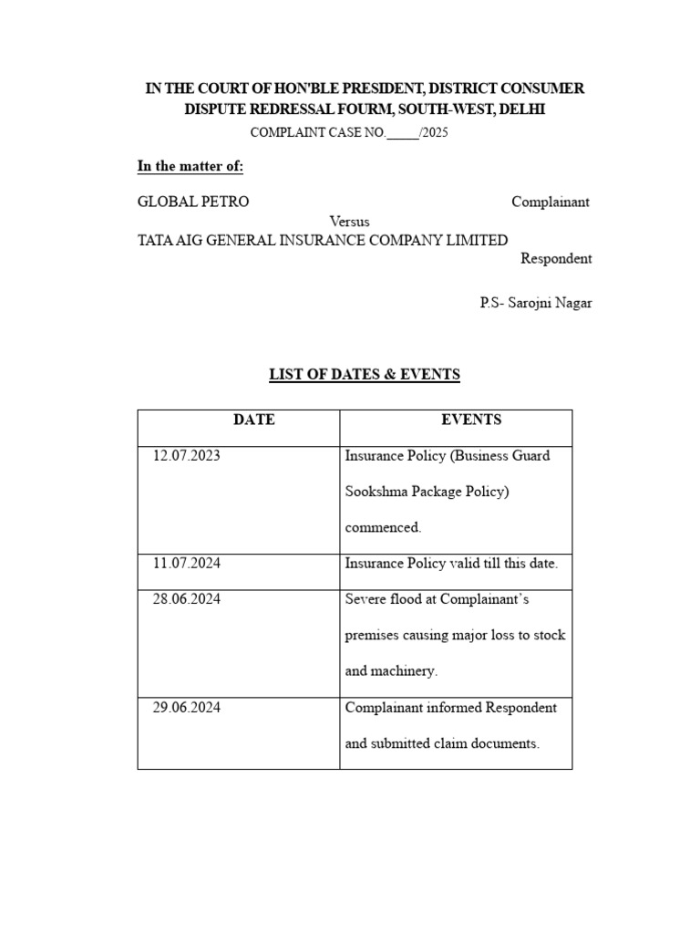 List of Dates and Event | PDF