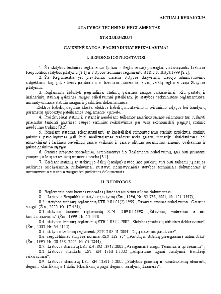 Gaisrinė Sauga. Pagrindiniai Reikalavimai | PDF