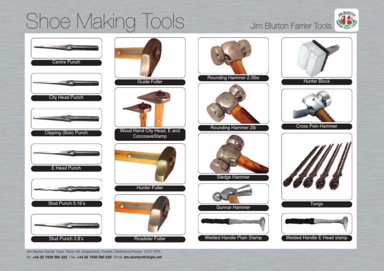Essential Shoe Making Tools List | PDF | Games & Activities | Home & Garden