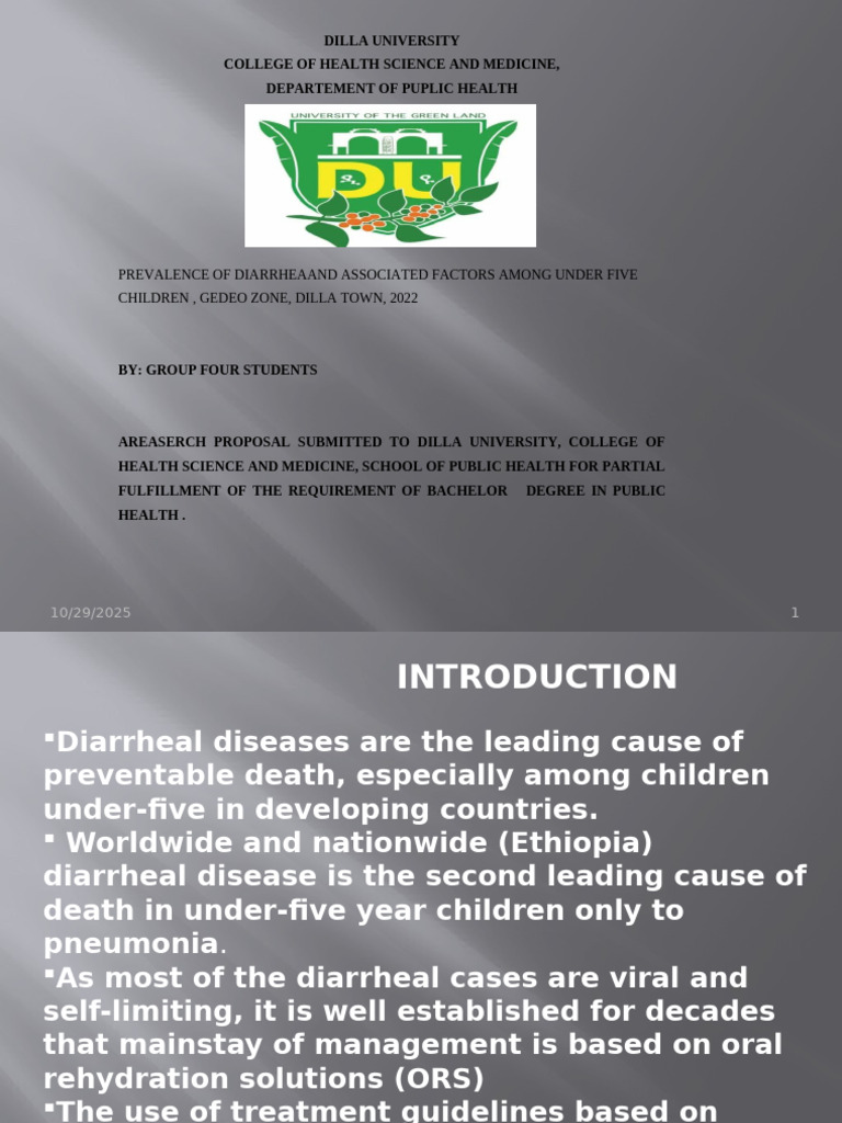 Diarrhea Prevalence in Under-Five Children | PDF | Sampling (Statistics ...