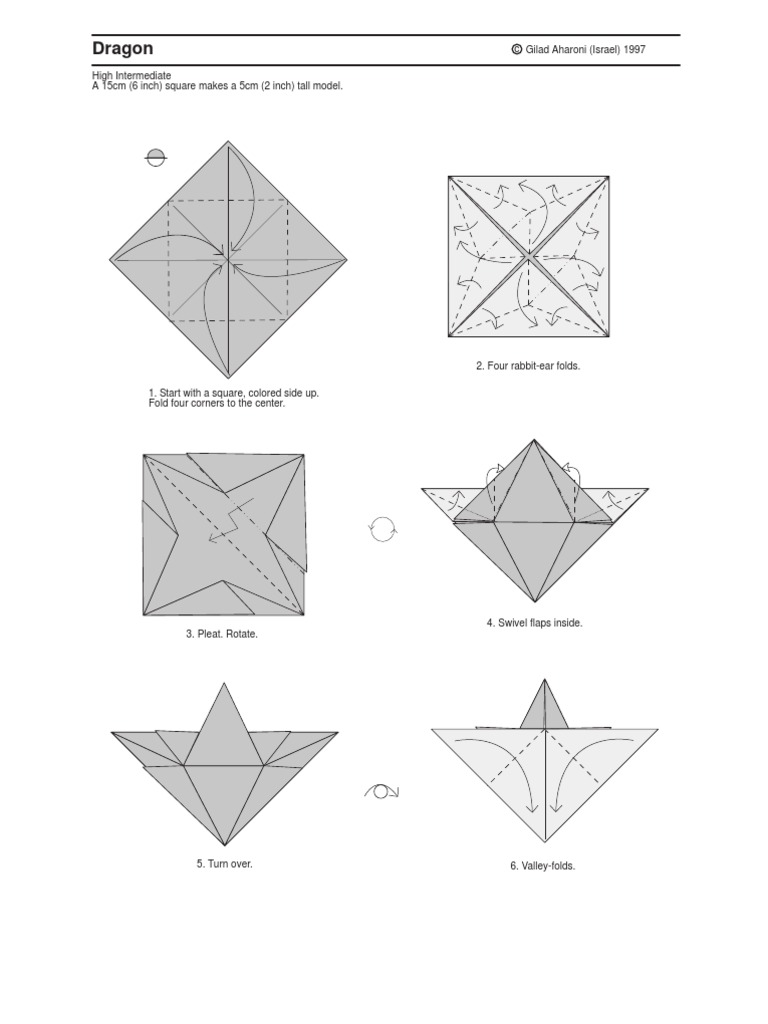 Origami Dragon Diagram