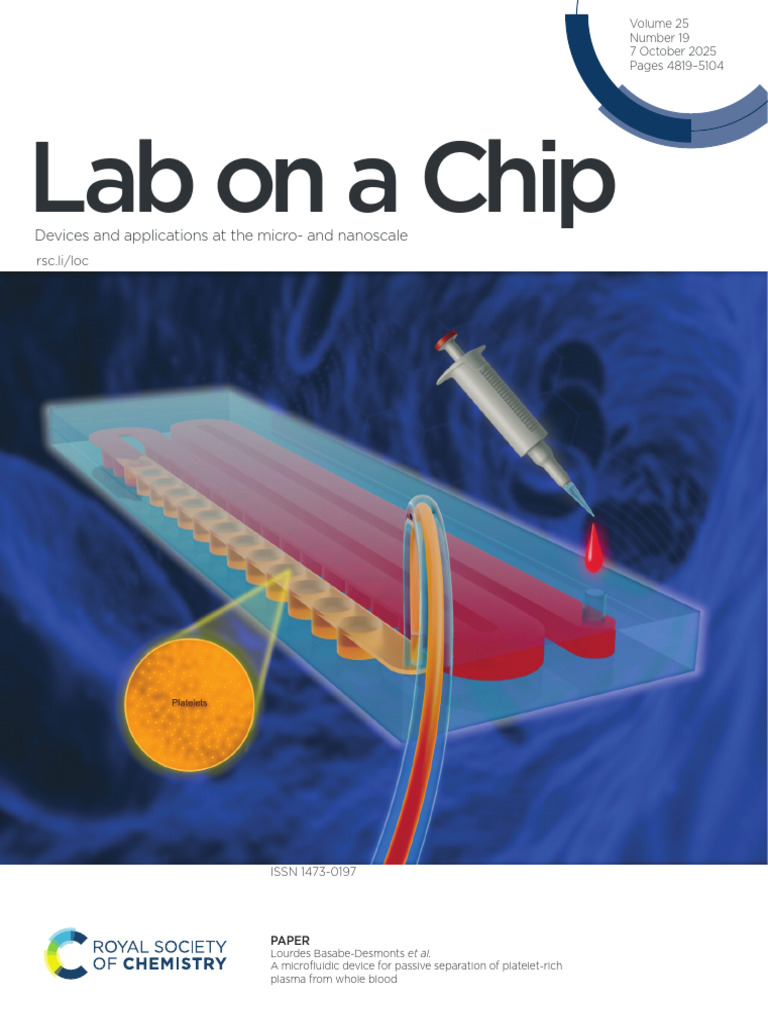 A Microfluidic Device For Passive Separation of Platelet Rich Plasma ...