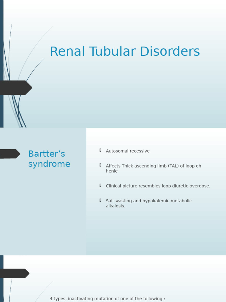 Renaltubulardisorders | PDF | Diseases And Disorders | Medical Specialties