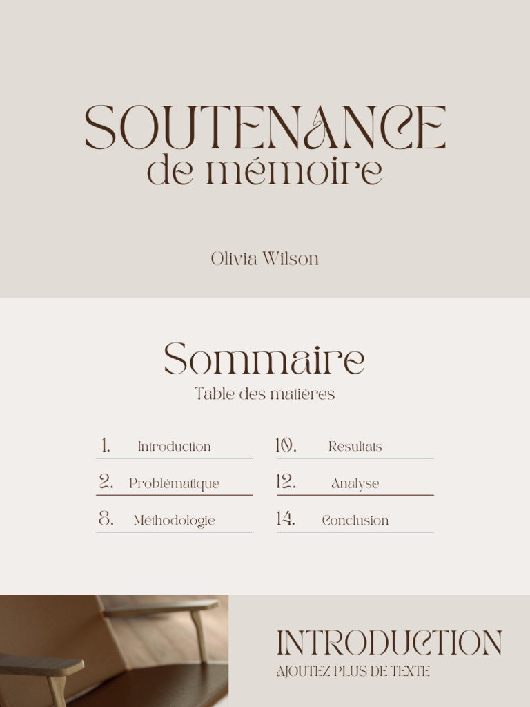 Soutenance de mémoire : Analyse et résultats | PDF | Mémoire