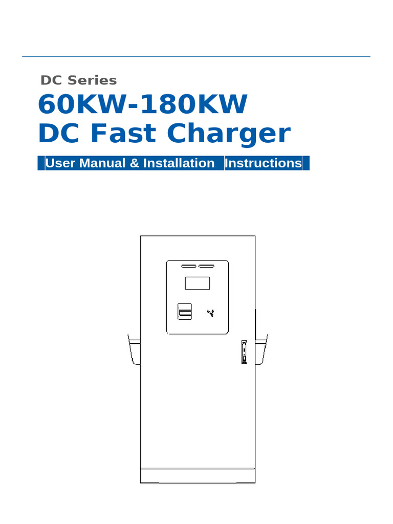 60-180KW Fast DC Charger User Manual | PDF | Screw | Power Supply