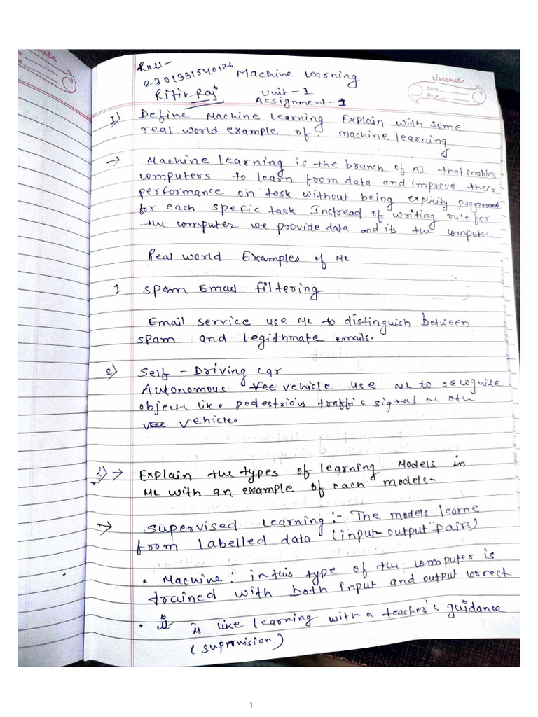 Machine Learning Assignment | PDF
