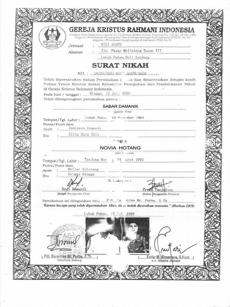 Surat Nikah | PDF
