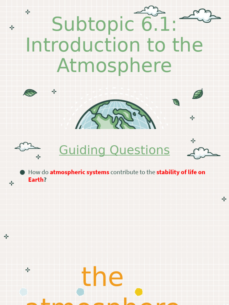 SL Subtopic 6.1 Introduction To The Atmosphere | PDF | Greenhouse ...