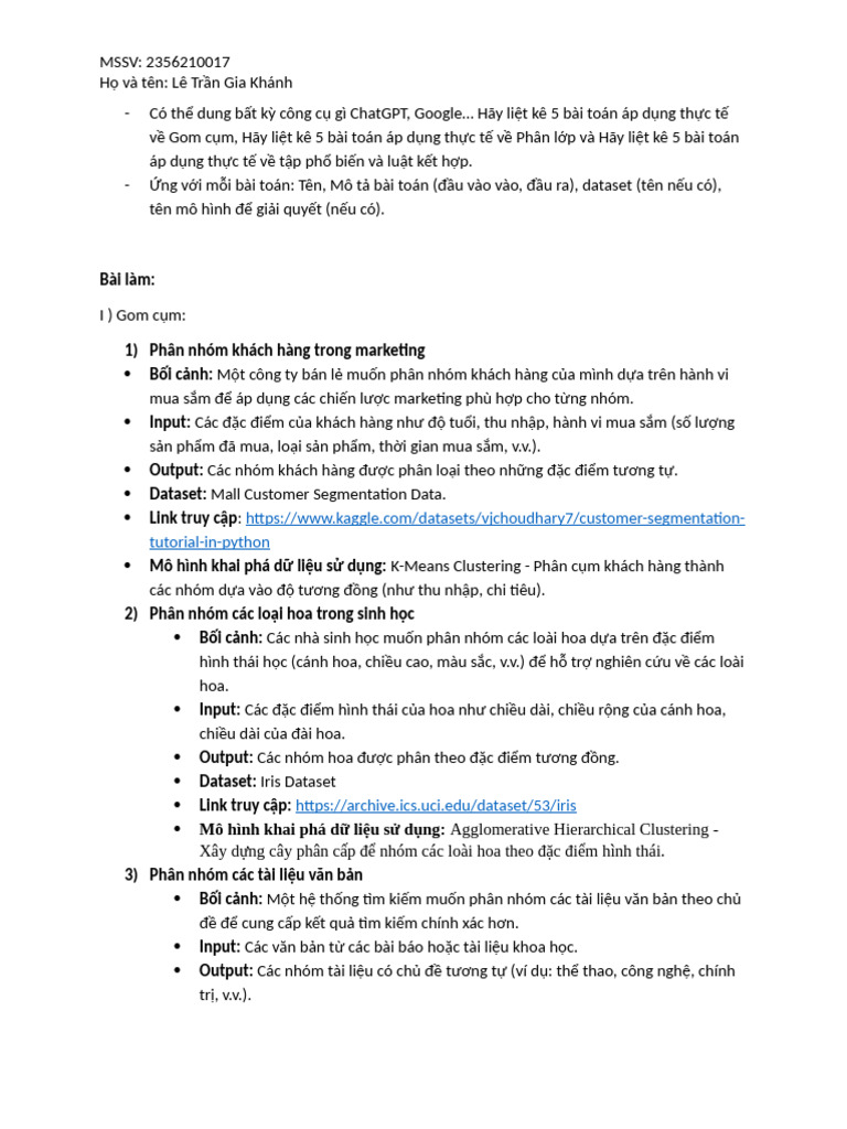 ThucHanh DataMining | PDF