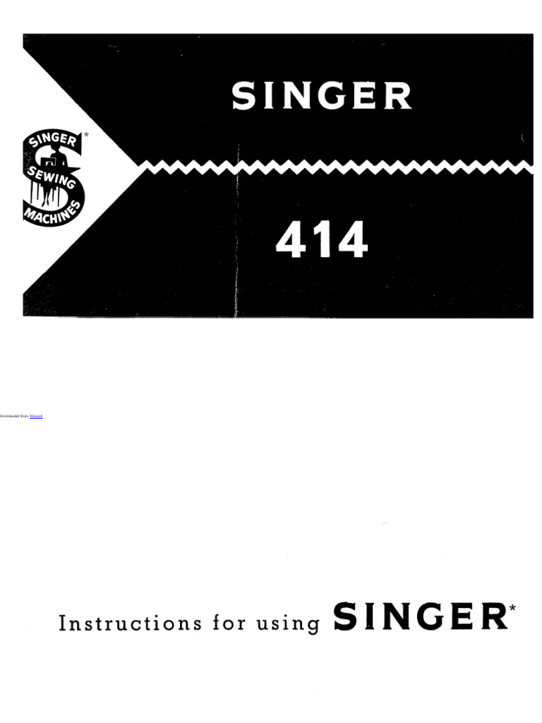 Singer 414 Treadle Sewing Machine Instruction Manual | PDF