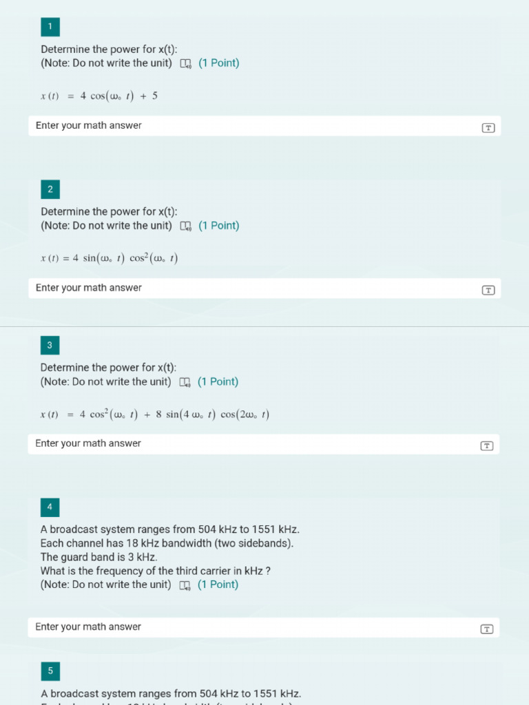 Signals Quiz 1 - Fall 2023 | PDF