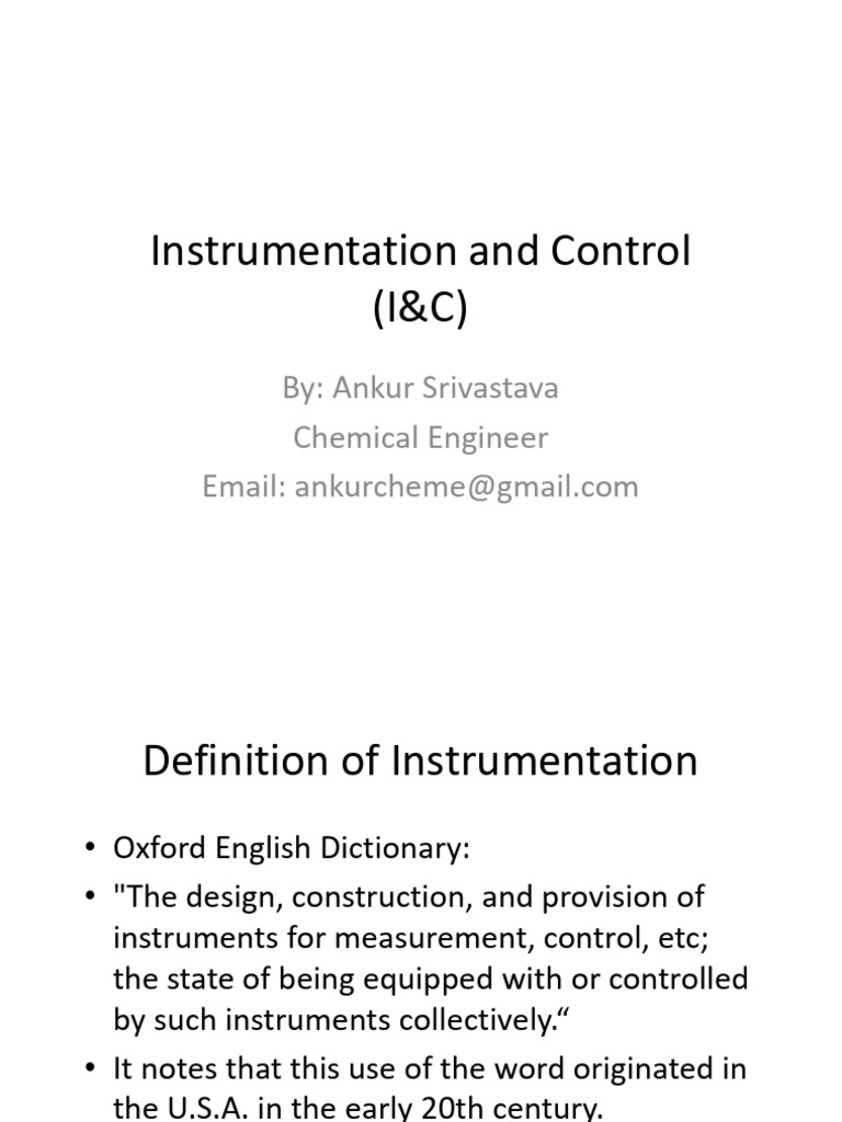 Overview of Instrumentation and Control | PDF | Instrumentation | Feedback