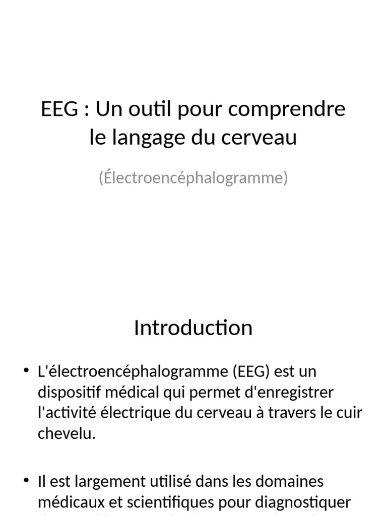 Comprendre l'EEG et ses applications | PDF | Électroencéphalographie ...