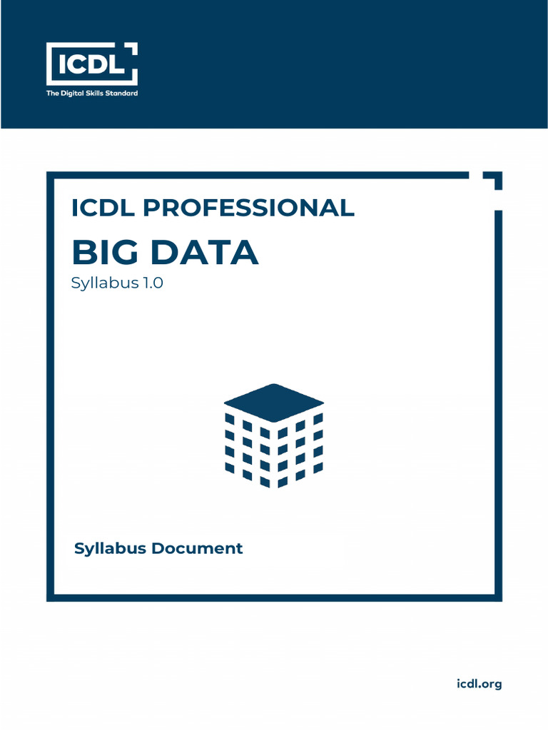 ICDL Big Data Syllabus 1.0 1 | PDF | Big Data | Data