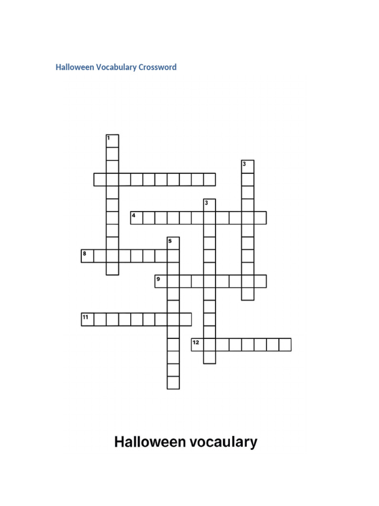 Halloween Crossword | PDF