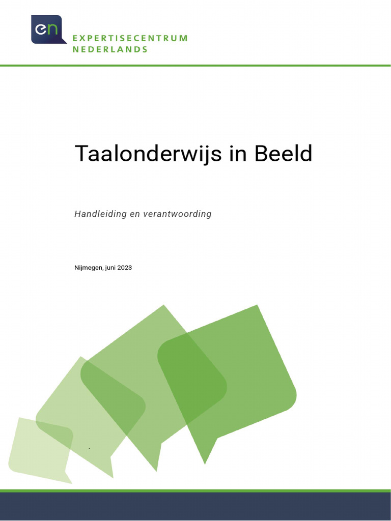 2023 Handleiding en Verantwoording Taalonderwijs in Beeld en | PDF