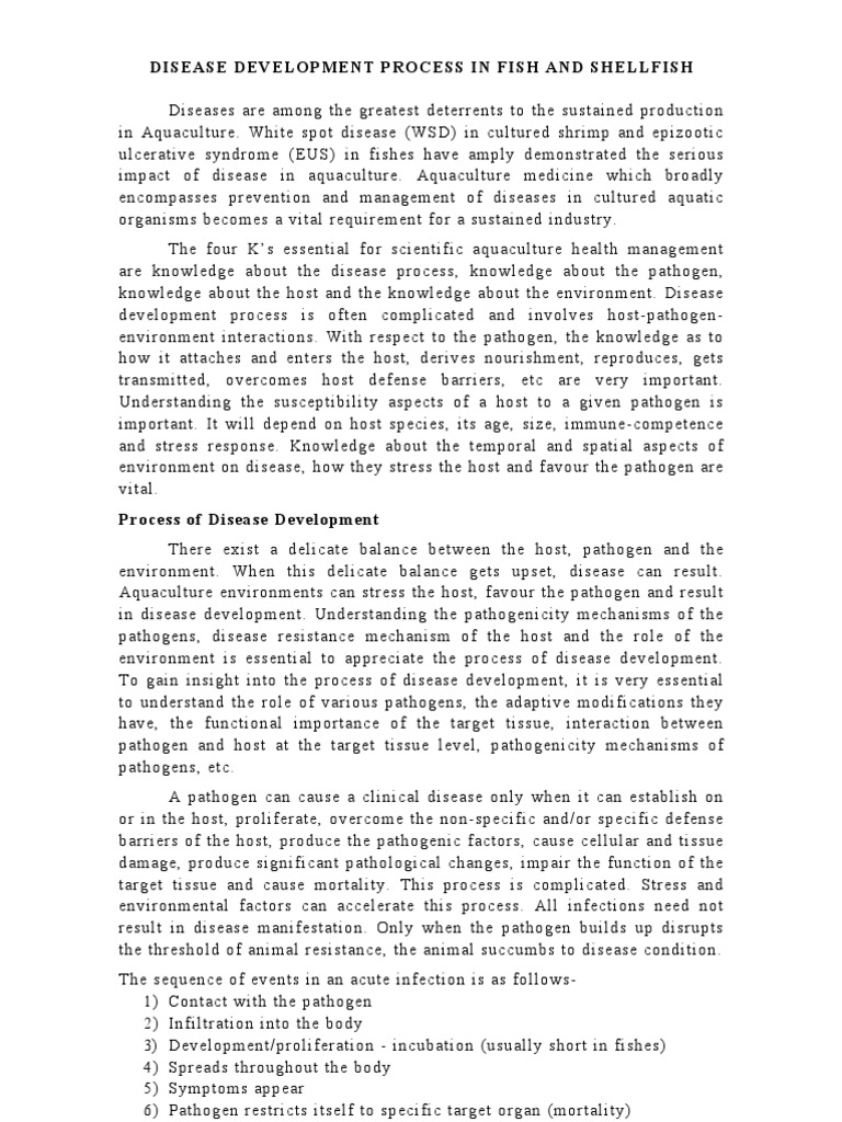 02 Disease Development Process in Fish and Shellfish | PDF | Infection ...