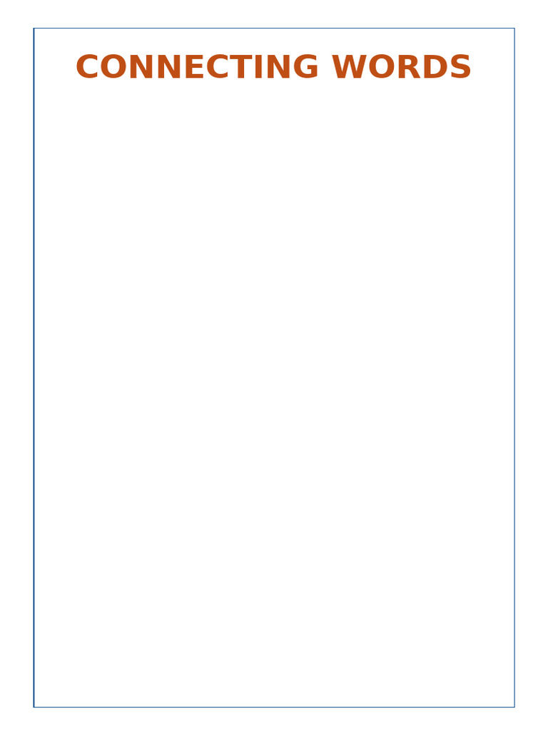 Connecting Words | PDF