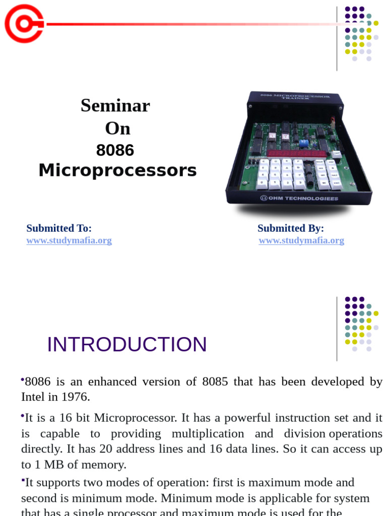 Overview of 8086 Microprocessor Features | PDF | Central Processing ...