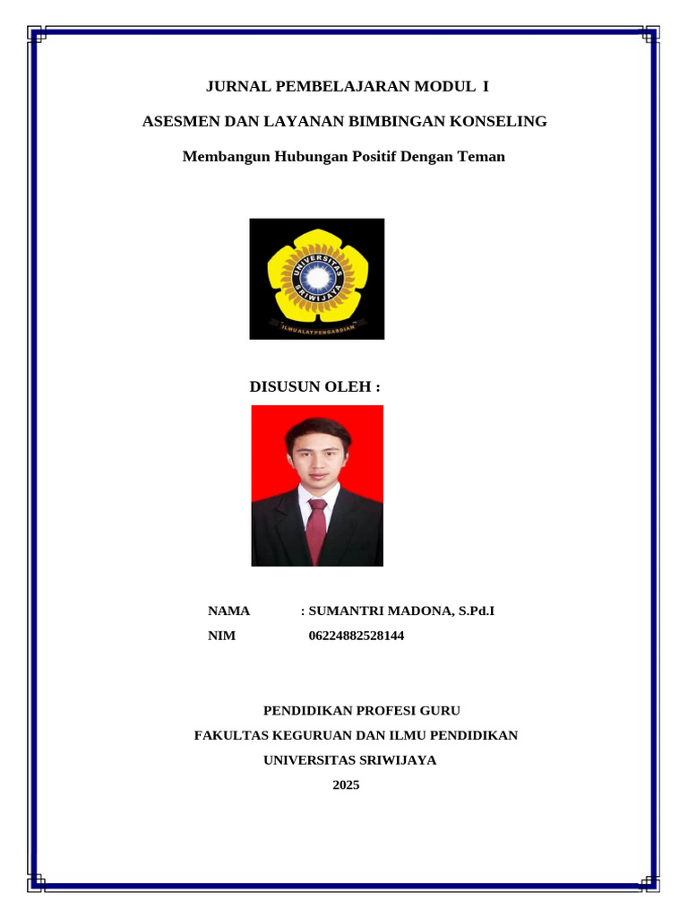 Jurnal 1 Asesmen Dan Layanan BK Sumantri Madona | PDF