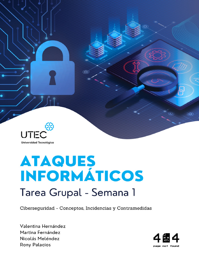 Ataques Informáticos - Tarea Grupal Semana 1 - Grupo 4 - Error404 | PDF ...