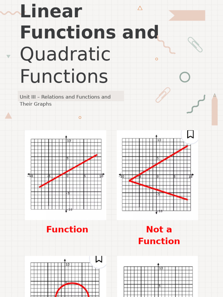 Graph of Linear & Quadratic Function | PDF | Function (Mathematics ...