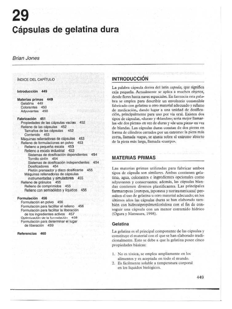 CAPÍTULO 29 (AULTON) Capsulas de Gelatina Dura | PDF