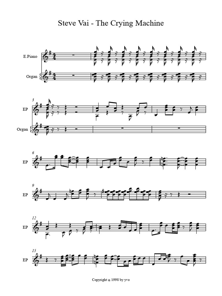 Crying Machine (Keyboard) | PDF