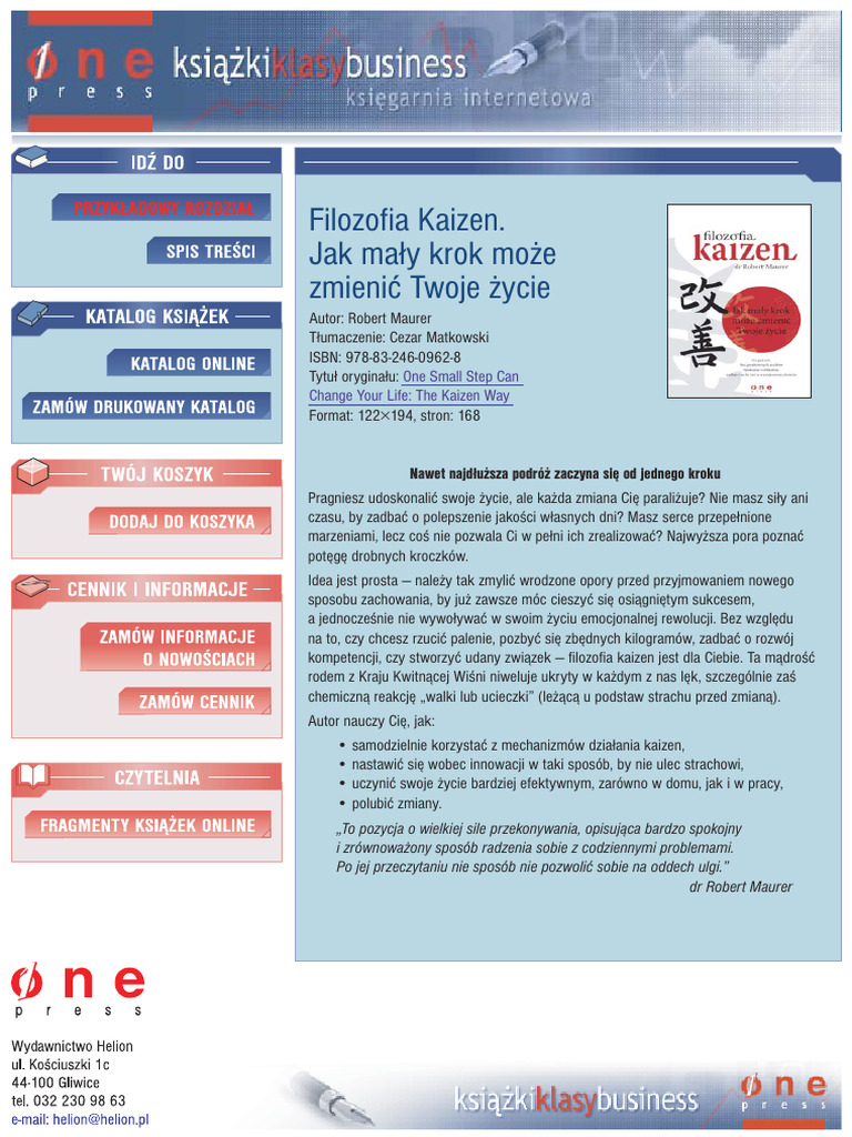 Filozofia Kaizen Robert Maurer | PDF