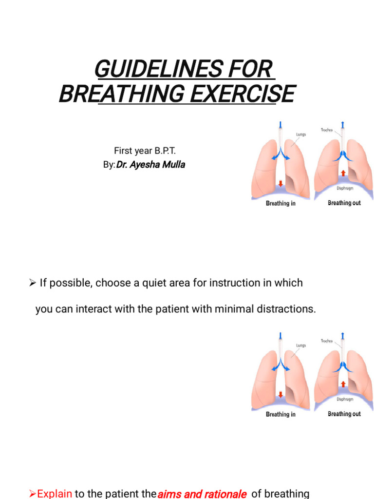 Guidelines of Breathing Exercise | PDF | Breathing | Exhalation