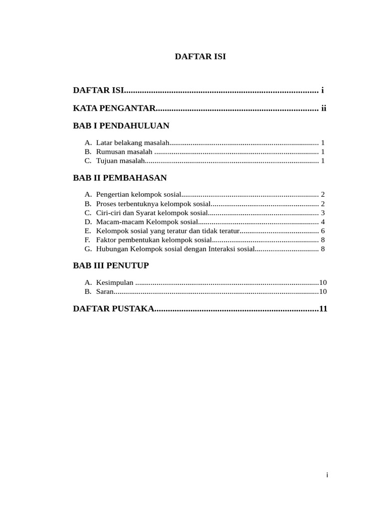 DAFTAR ISI Dan Kata Pengantar 1 | PDF