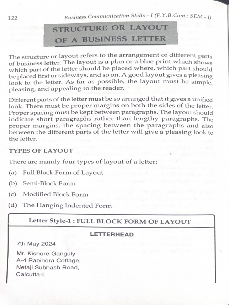 Forms & Parts of Business Letters | PDF