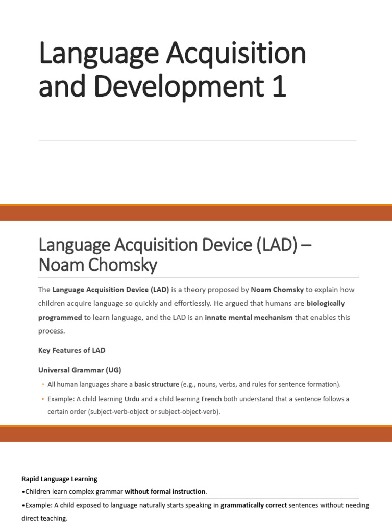 Understanding Language Acquisition Theories | PDF | Language ...