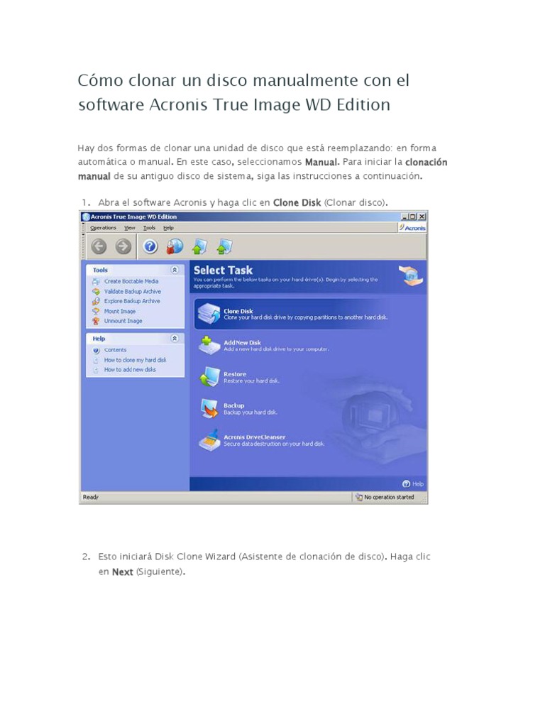 Acronis True Image WD Edition | PDF | Disco duro | Informática