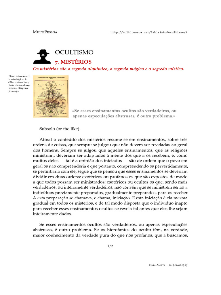 Mistérios do Ocultismo: Segredos Esotéricos | PDF | Alquimia | Oculto
