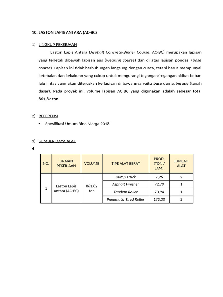 Proses Pekerjaan Laston AC-BC | PDF