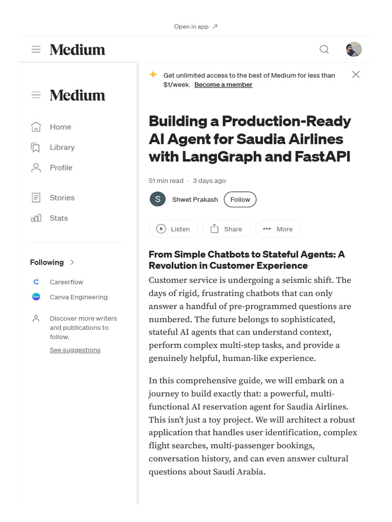 Building A Production-Ready AI Agent For Saudia Airlines With LangGraph and FastAPI - by Shwet ...
