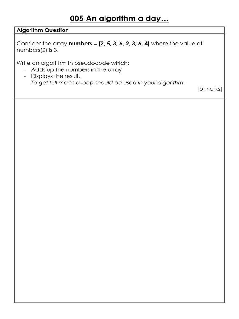 005 An Algorithm A Day | PDF