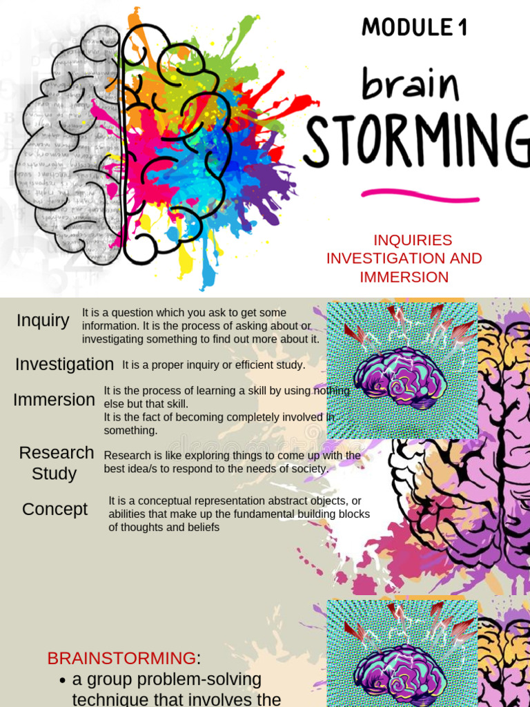 Brainstorming-Inquiries - PPTX 20251023 093853 0000 | PDF | Brainstorming | Idea