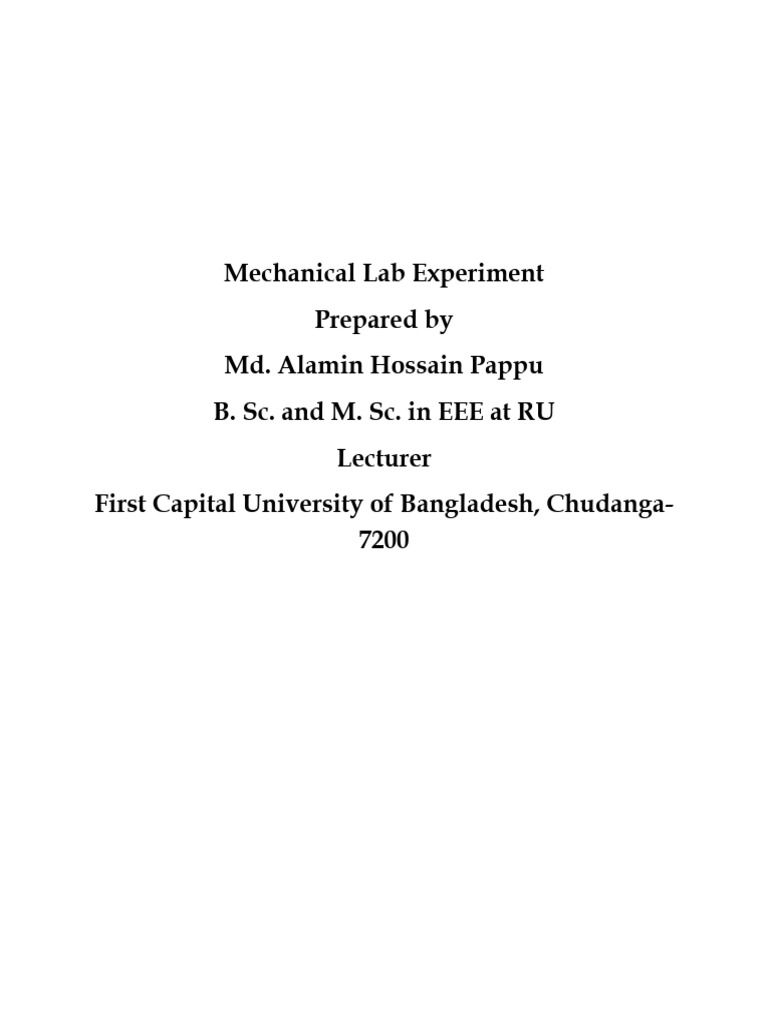 Mechanical Lab Experiment Pdf Internal Combustion Engine Steam Engine