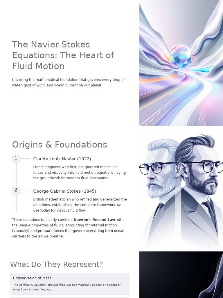 The Navier Stokes Equations The Heart of Fluid Motion | PDF | Navier–Stokes Equations | Fluid ...