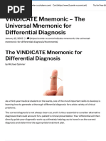 Mnemonics for Differential Diagnosis | PDF | Medical Diagnosis ...