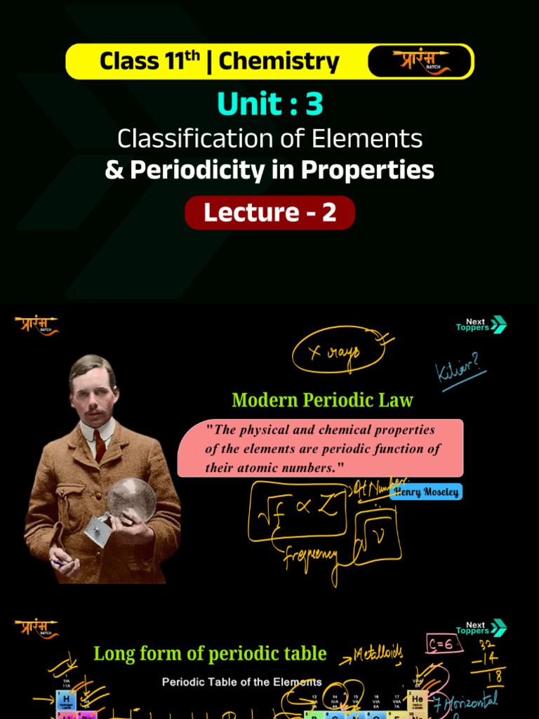 Chapter 3 Classification of Elements | PDF