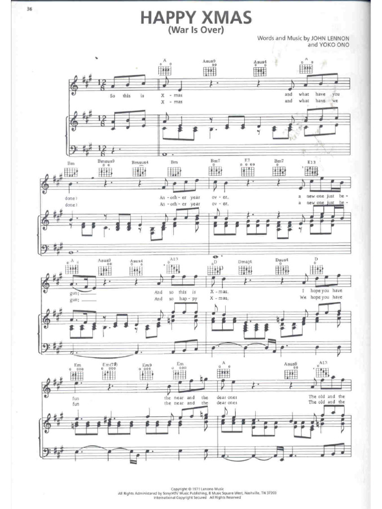 John Lennon - Happy Xmas | PDF