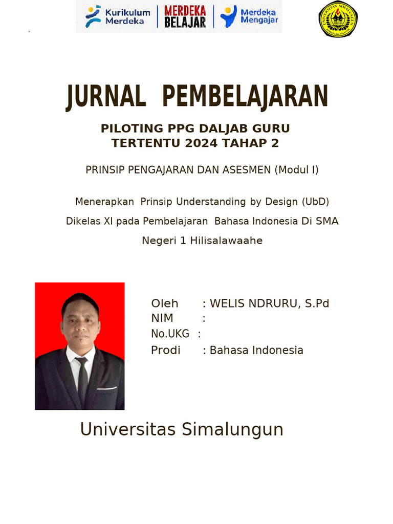 JURNAL MODUL 1. Merancang Pembelajaran Melalui UbD (AutoRecovered) | PDF