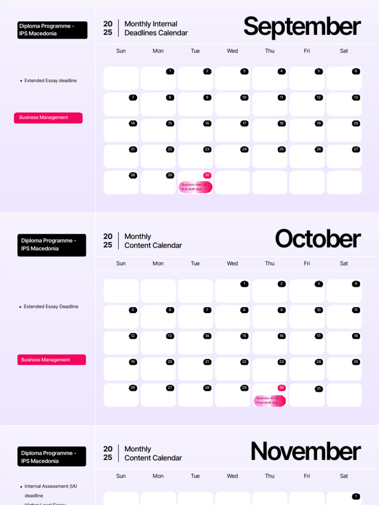 Pastel Clean and Modern Monthly Social Media Content Calendar | PDF ...