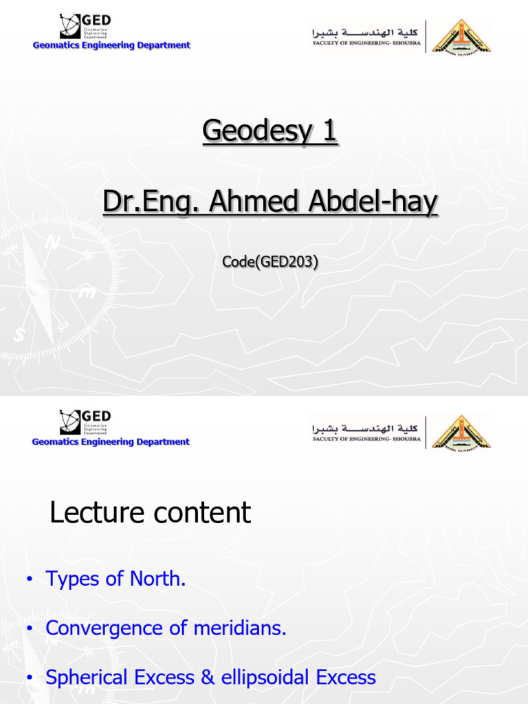 GEODESY 1 - Lec 3 - 095523 | PDF