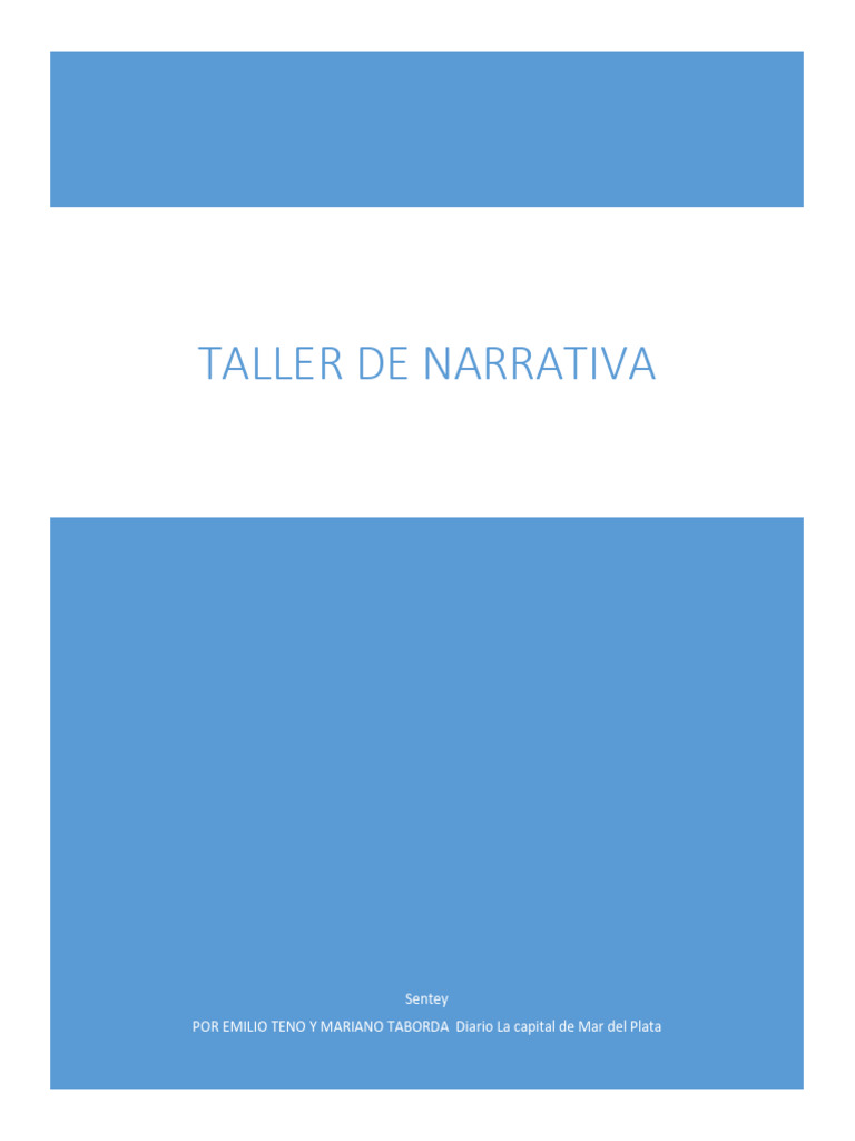 Taller de Narrativa: Introducción a la Ficción | PDF | Narración