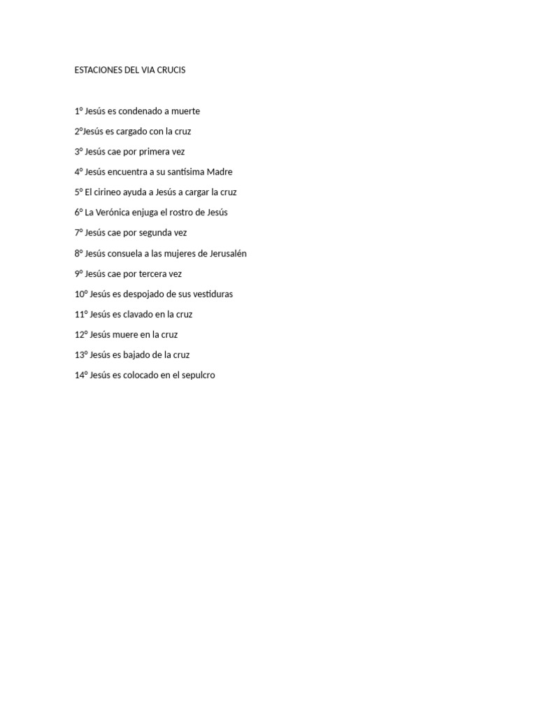 Estaciones Del Via Crucis | PDF